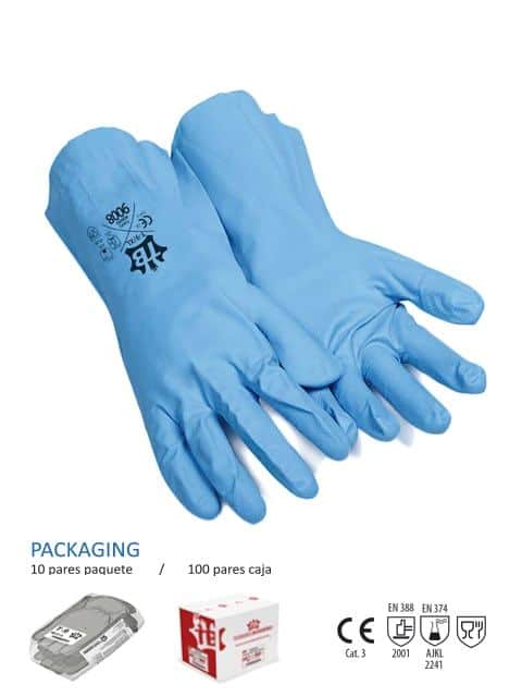 Guante nitrilo azul 9008 30 cm al mejor precio - Agrocor